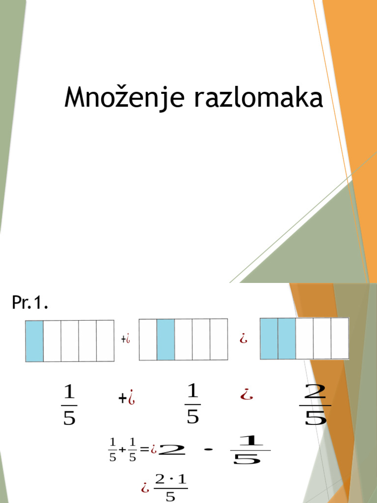 Mnozenje Razlomka Prirodnim Brojem | PDF