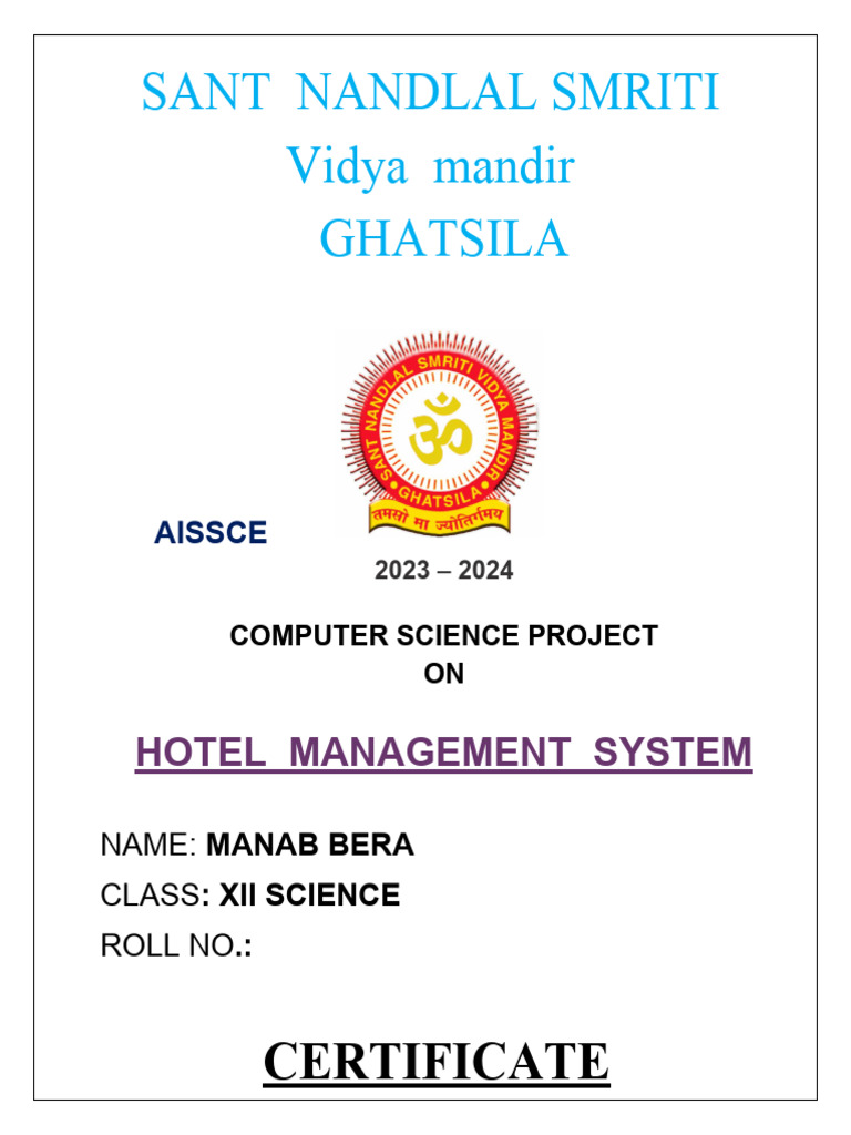 Computer Science Project | PDF | User (Computing) | Databases