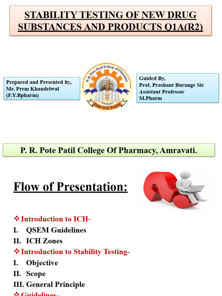 q1 Guideline PPT (Prem) Final | PDF | Pharmaceutical Sciences | Chemistry