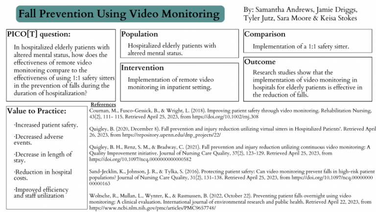Group Picot Question Presentation | PDF