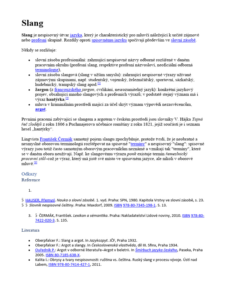 Slang | PDF