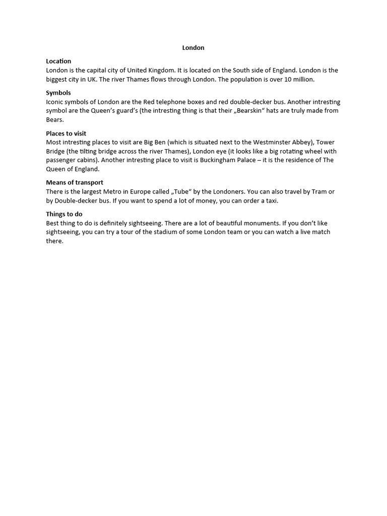 London | PDF | Travel