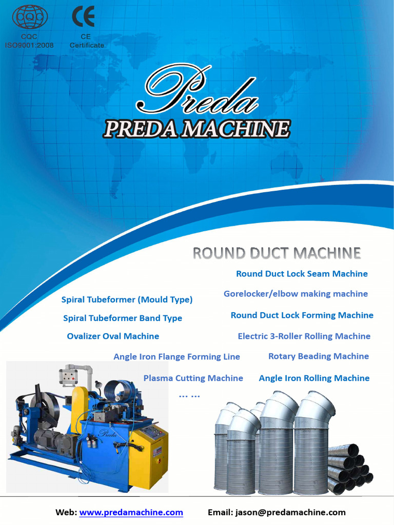 HVAC Duct Forming Machines Guide | PDF | Duct (Flow) | Welding