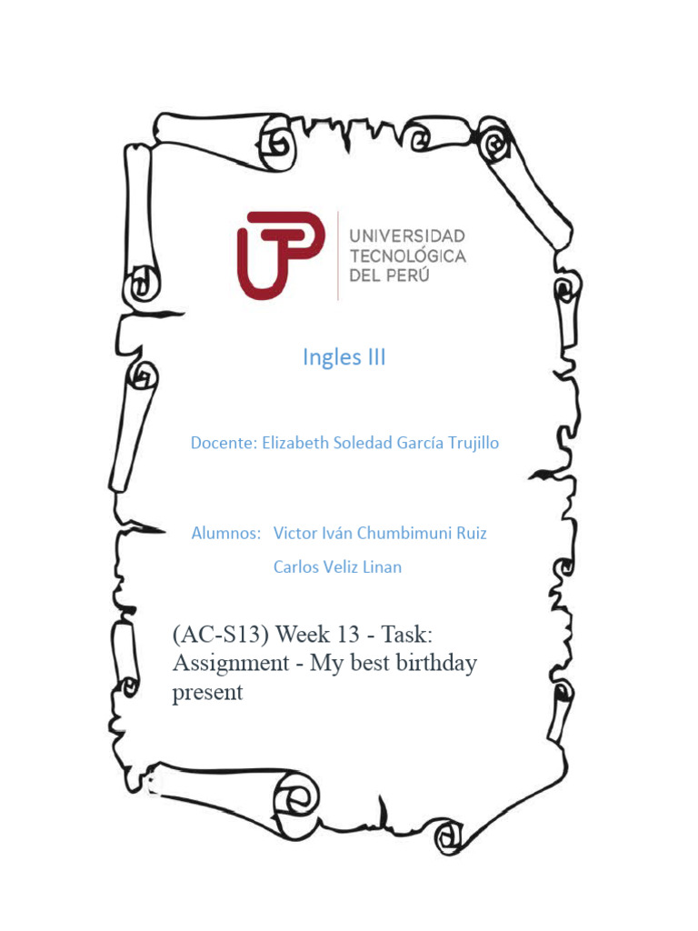 Tarea S13 AC13 My Best Birthday Present | PDF | Telephone | Smartphone