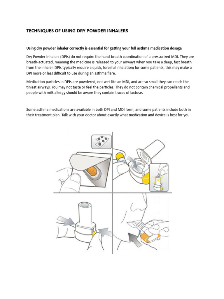 Techniques of Using DPI | PDF | Medicine | Clinical Medicine