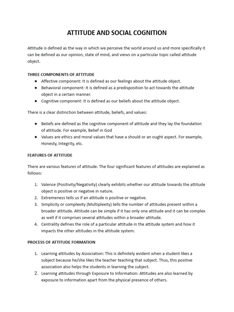 Attitude and Social Cognition | PDF | Attitude (Psychology) | Prejudices
