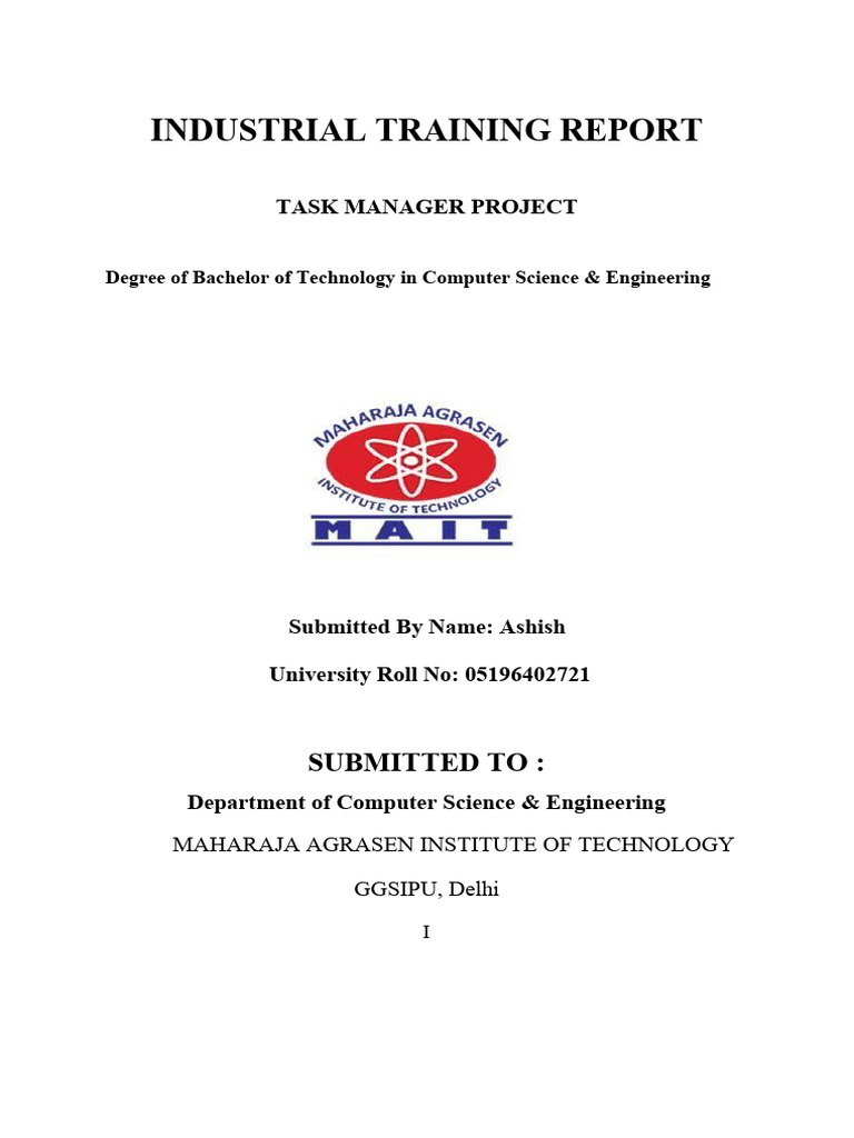 Industrial Training Report | PDF | Html | Html Element