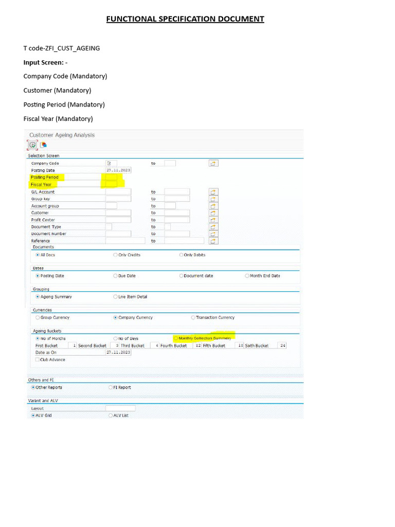 Functional Specification Document: Input Screen | Download Free PDF ...