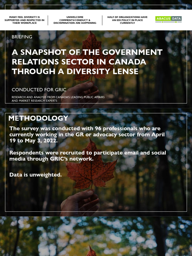 A Snapshot of The Government Relations Sector in Canada Through A ...