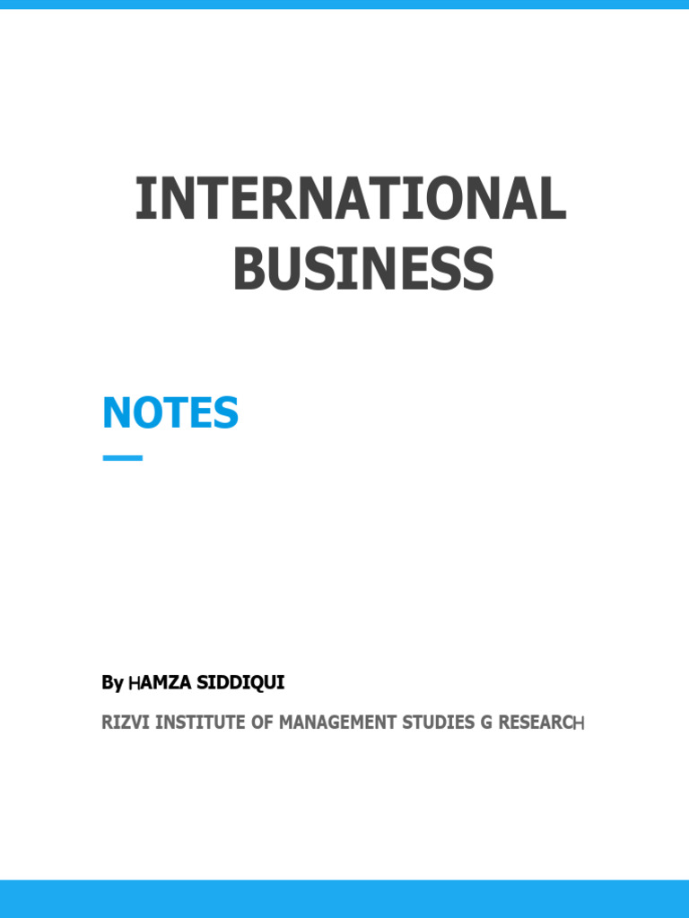 International Business | PDF | License | Franchising