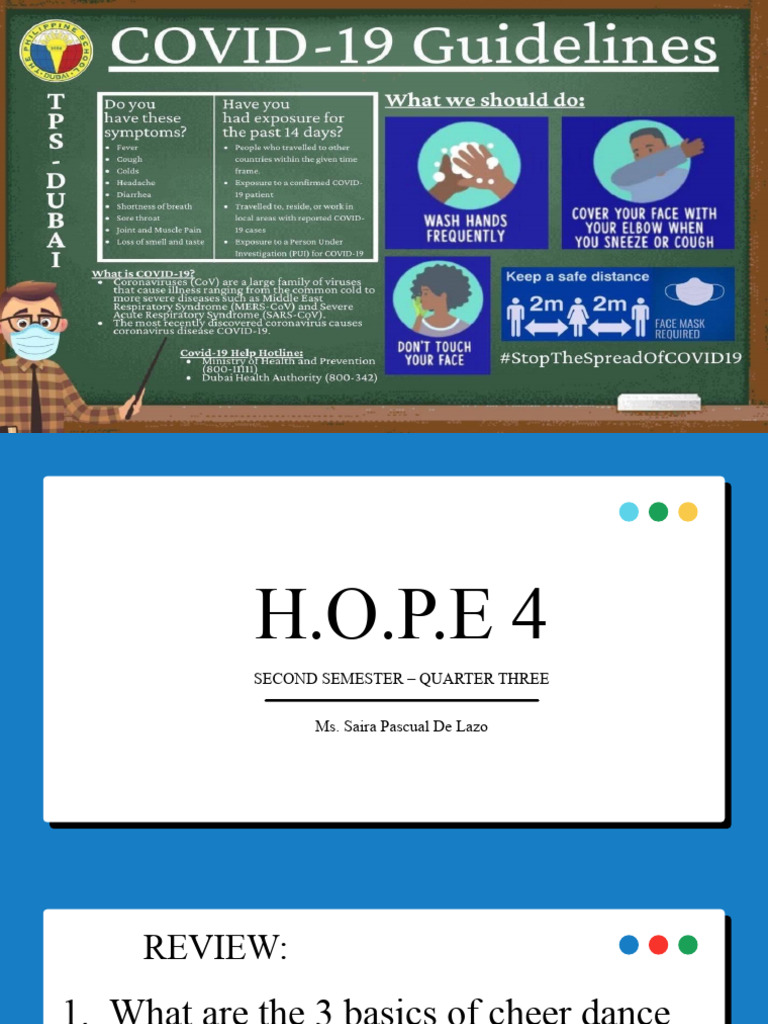 Week 24 Day 1 - Basic Dance Steps in Cheer Dance | PDF