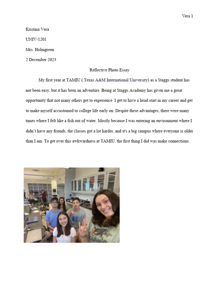 First Year Reflections at TAMIU | PDF