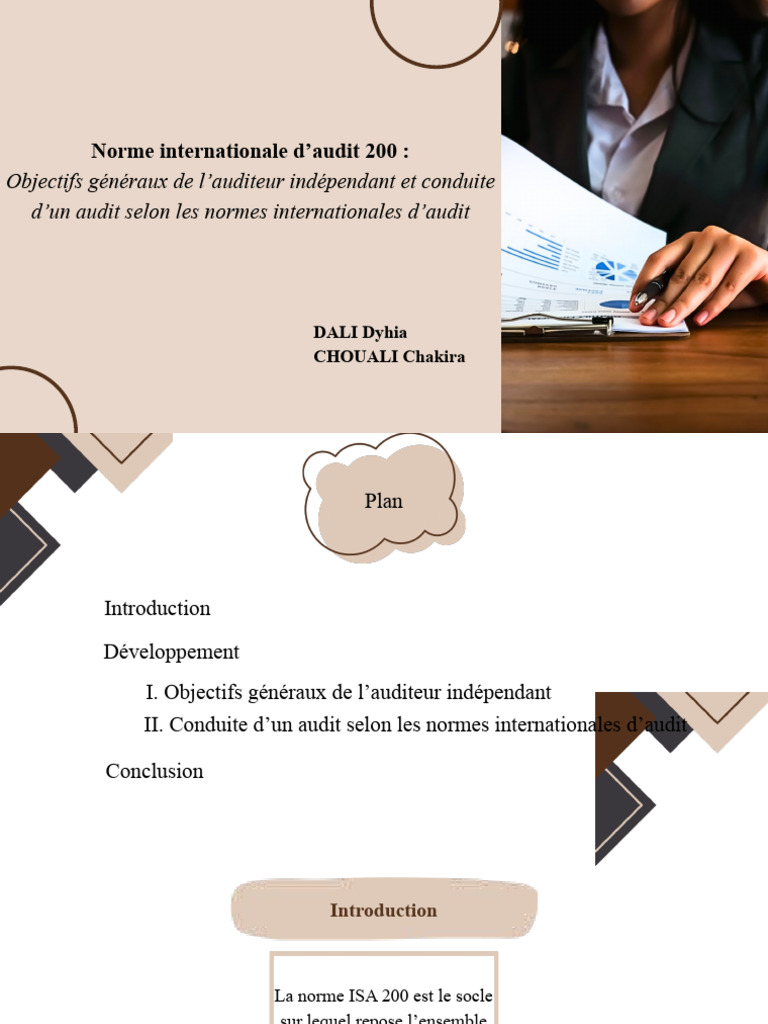 Norme Internationale D Audit 200 Objectifs Généraux de L Auditeur ...