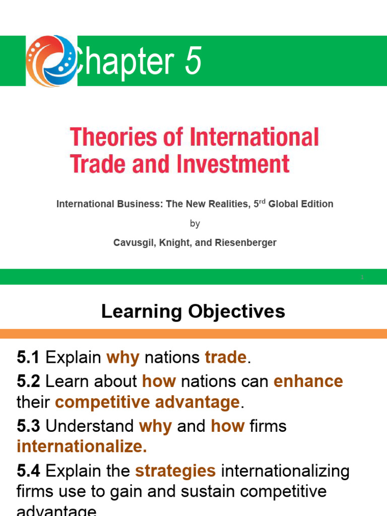 IB Fall 2023 - Lecture 5 - CH 5 - Theories of International Trade N Investment | PDF ...