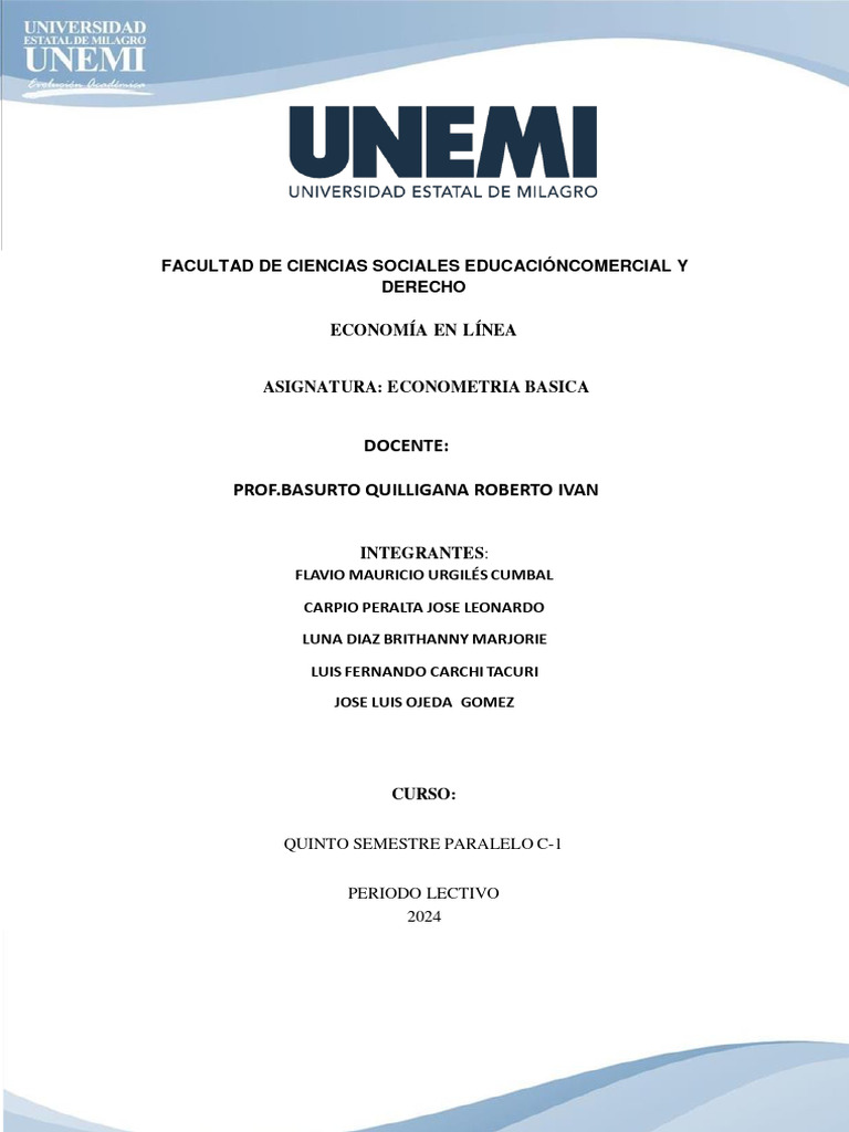 Econometria Progreso 2.0 | PDF | Análisis de regresión | Matemáticas Aplicadas