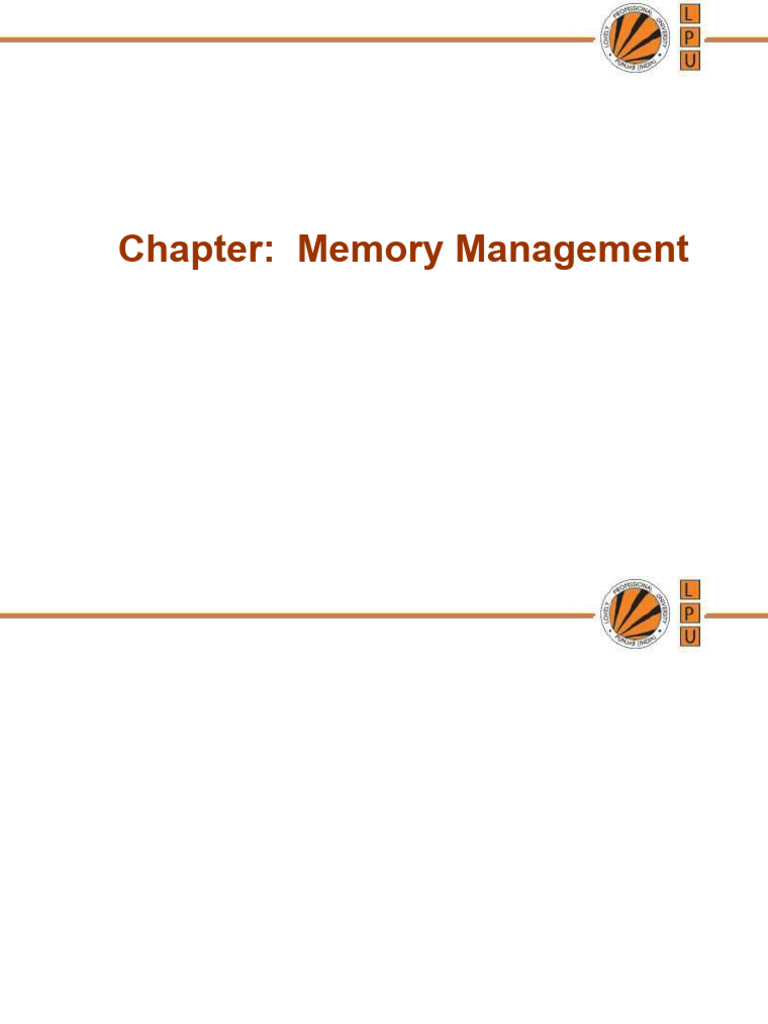 Memory Management Essentials | PDF | Computer Data Storage | Process (Computing)