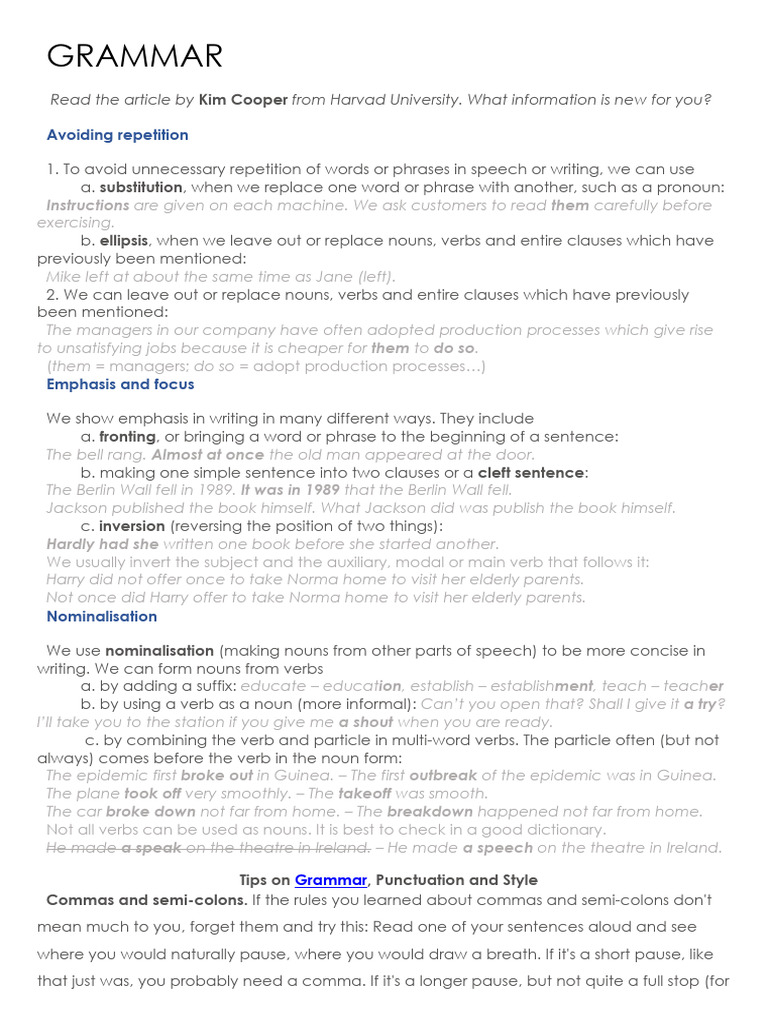 Grammar | PDF | Comma | Punctuation