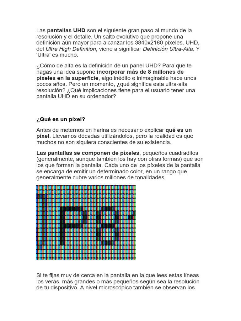 ¿Dónde Están Los Píxeles Que No Ves Estas Son Las Diferencias Que Hacen A Tu Pantalla Tener Una ...