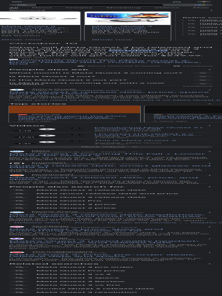 Meta Quest Release Date - Google Search | PDF | Film And Video ...