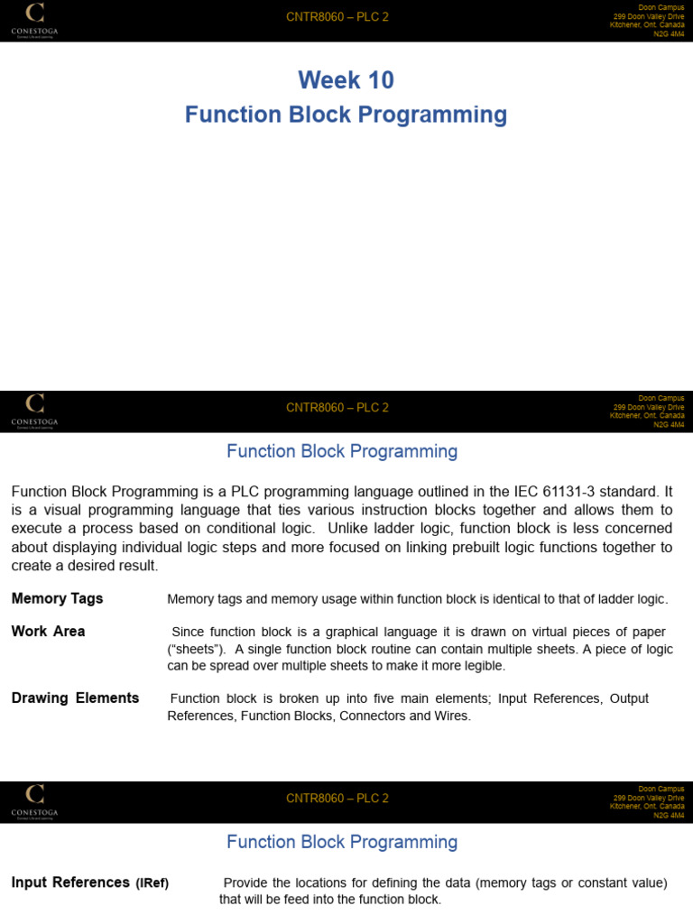 PLC Week 10 - Function Block Programming | PDF | Programmable Logic Controller | Function ...