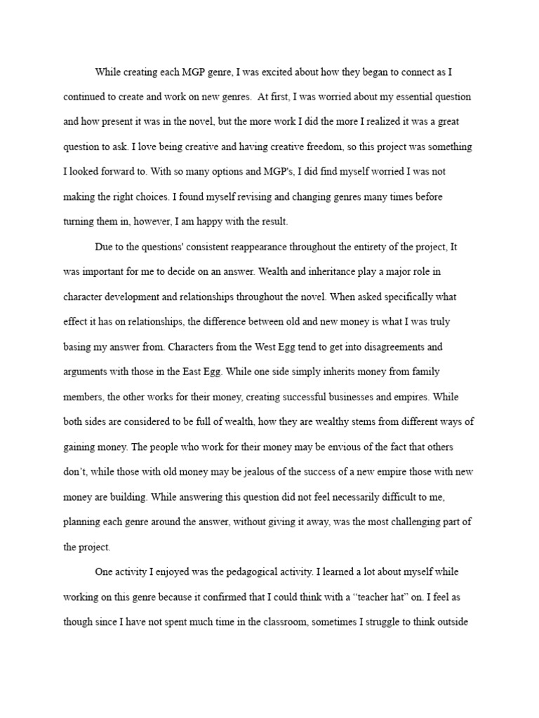 MGP 7 - Reflection Final Draft | PDF | Behavior Modification | Learning