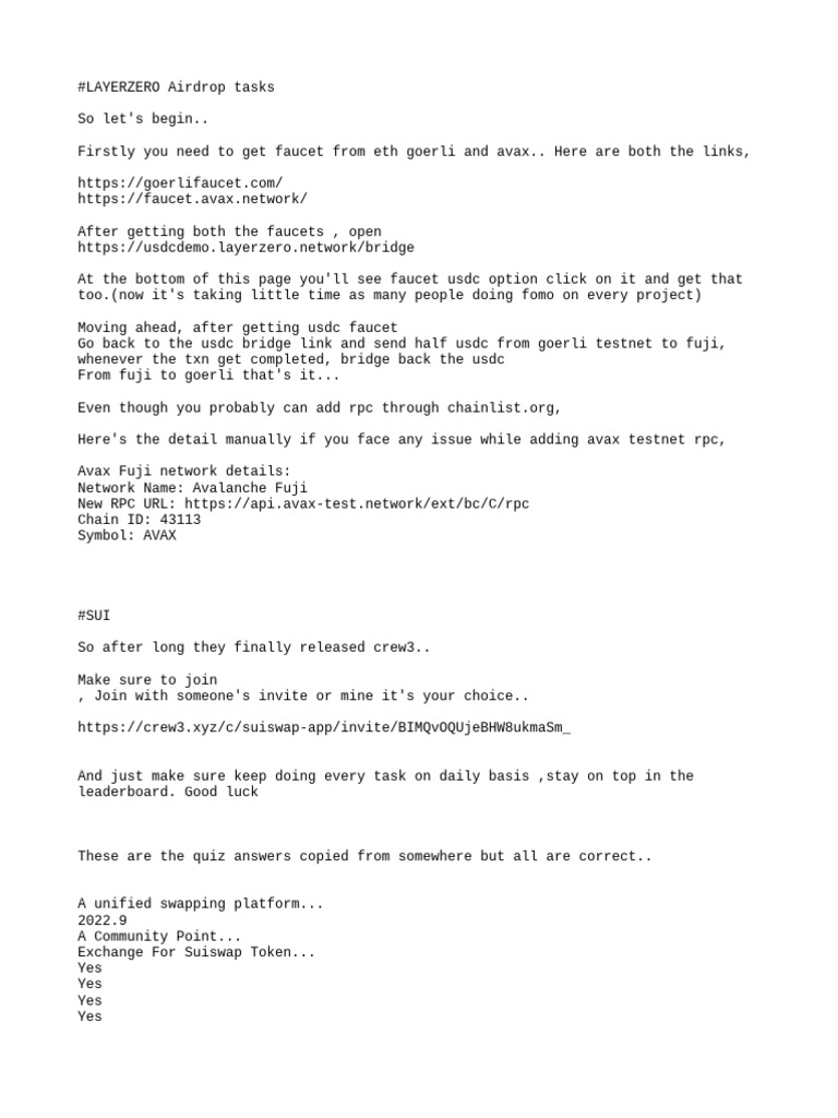 Airdrop Tasks | PDF | Computers | Technology & Engineering