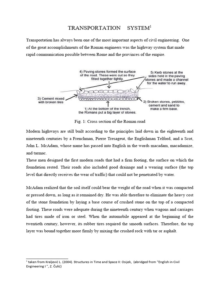 Transportation System | PDF | Road | Transport Infrastructure
