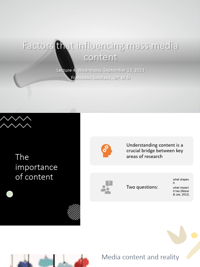 Five Factors Influencing Mass Media Content | PDF | System | Institution