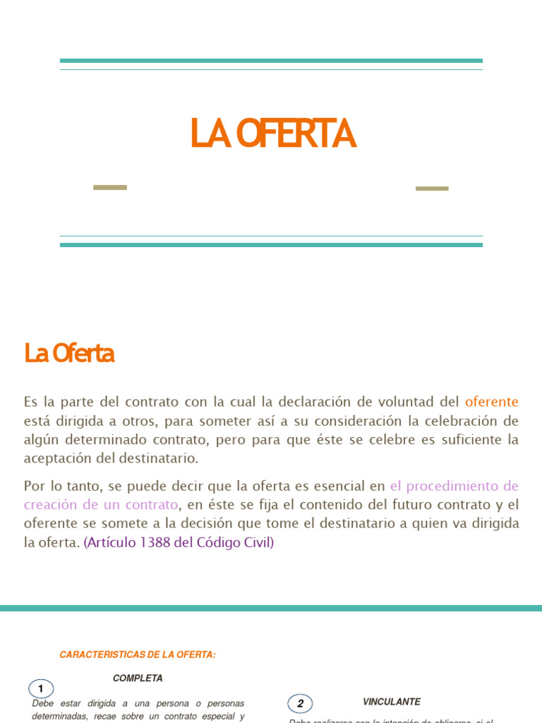 La Oferta | PDF