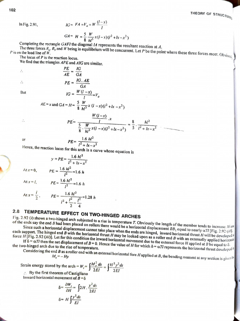 CHAPTER - 2 (ARCHES) Pages 102-118 | PDF | Bending | Beam (Structure)