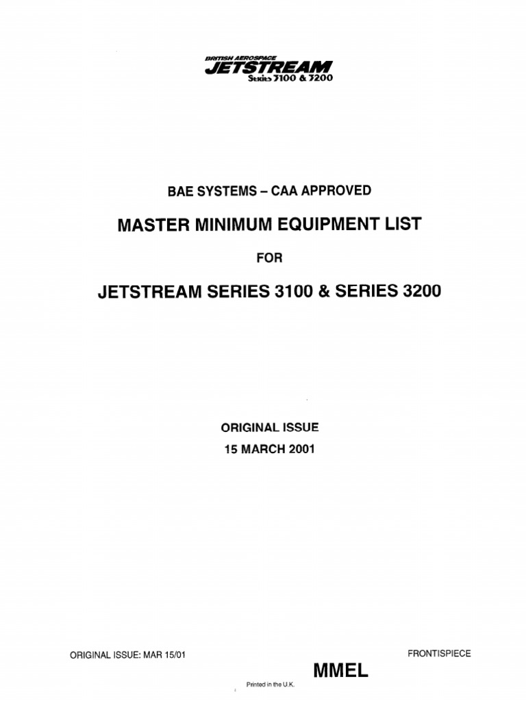 Master Minimum Equipment List | PDF