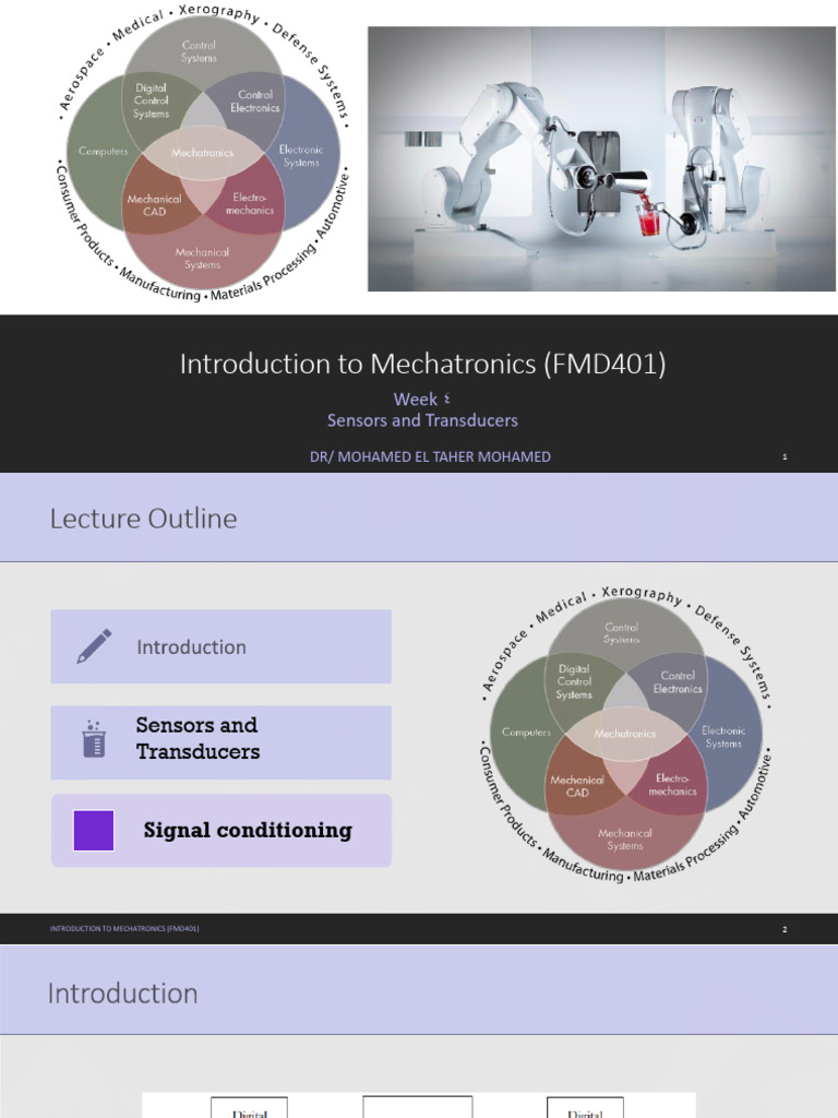 Introduction To Mechatronics FMD401 Week 4 | PDF | Operational ...