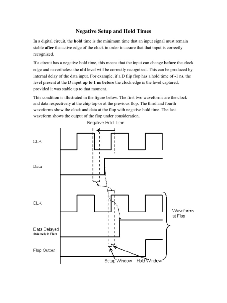 Negative Setup and Hold Times | PDF | Computer Engineering ...