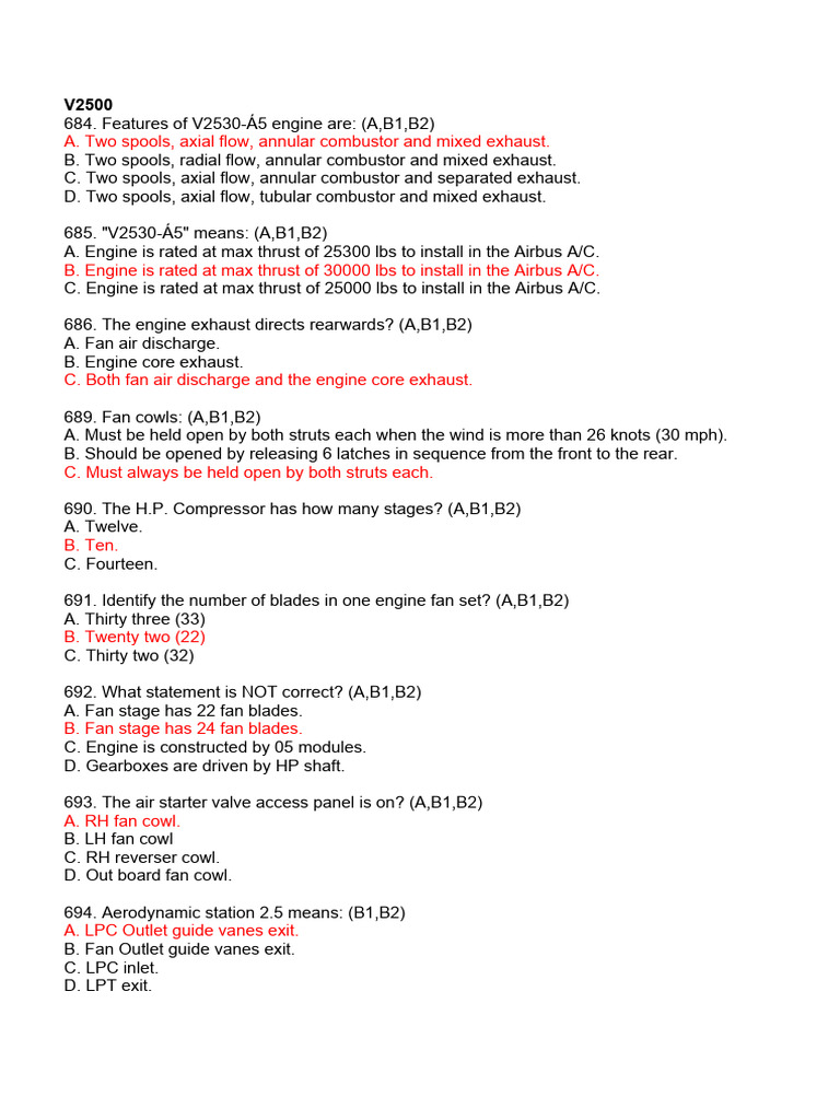 V2500 | PDF | Valve | Engines