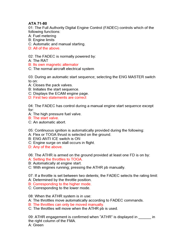 Ata 71 | PDF | Throttle | Aviation