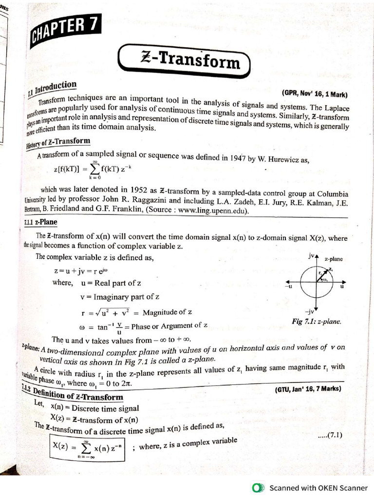 12-Revision of Z-Transform With Numericals-09-11-2023 | PDF