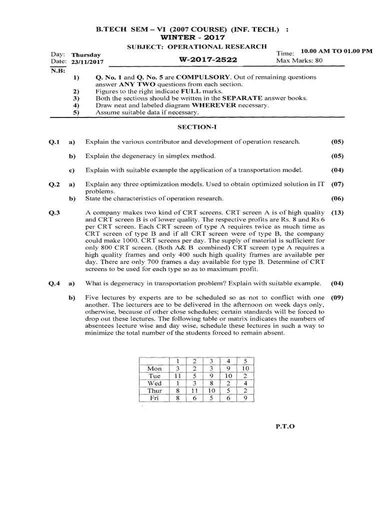 Operational Research | PDF