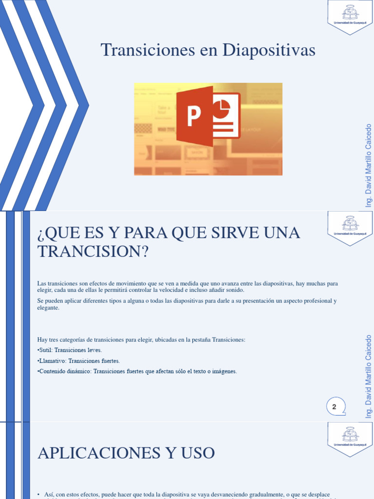 Clase 5 Unidad 3 Transiciones en Diapositivas | PDF