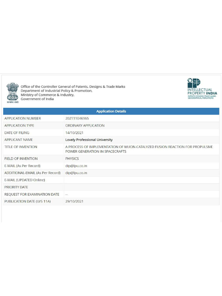 Muon Catalyzed Patent by Kushalin Sarma | PDF | Invention | Patent