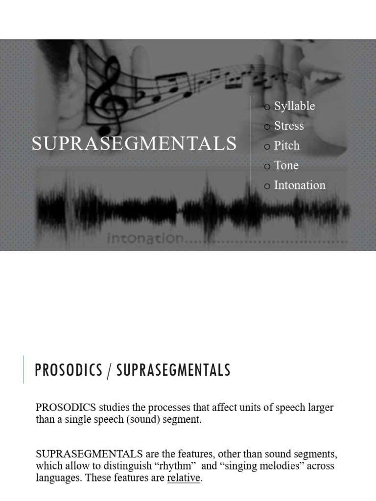 04 Suprasegmentals | Download Free PDF | Syllable | Stress (Linguistics)