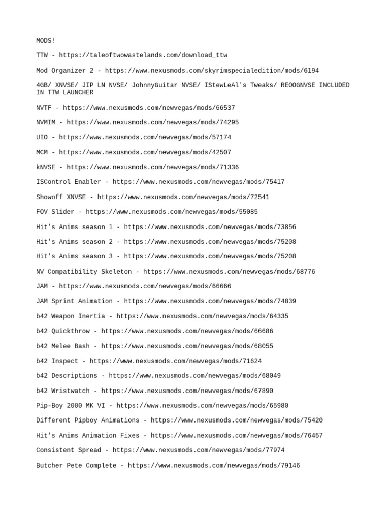 MODS! | PDF | Equipment | Projectile Weapons