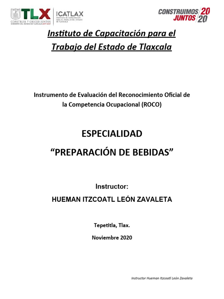 ROCO - Preparación de Bebidas | PDF | Bebida | Whisky