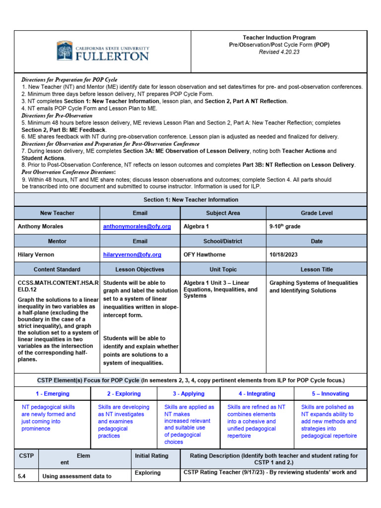 Pop Cycle 1 Final | Download Free PDF | Lesson Plan | Learning