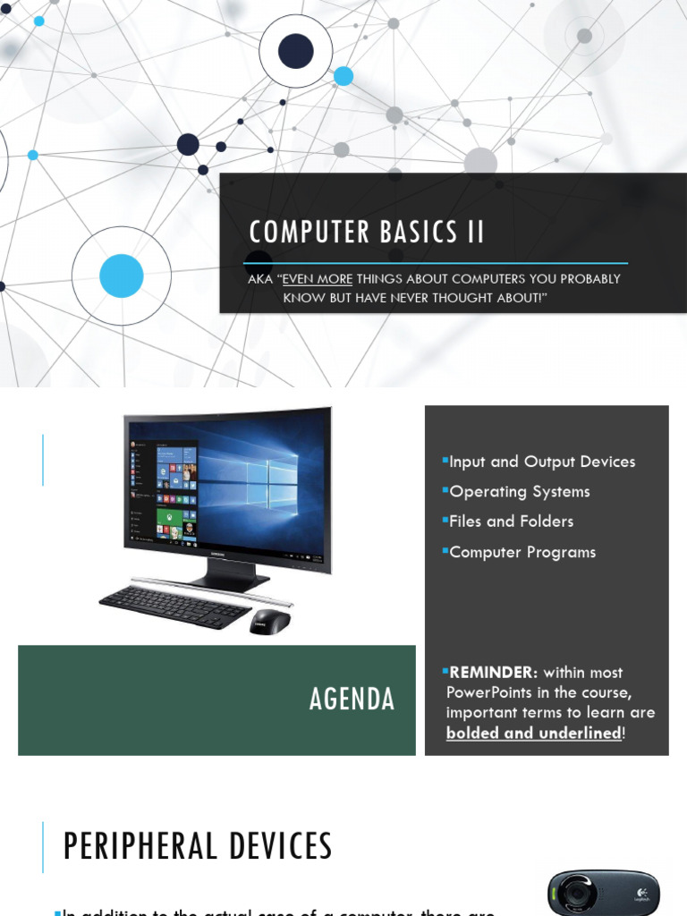 1.5 (PPT) Computer Basics II (Devices and Software) | PDF | Computer File | Operating System