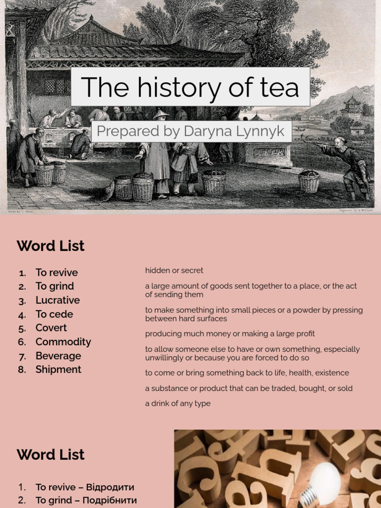The History of Tea Presentation | PDF | Tea | Drink