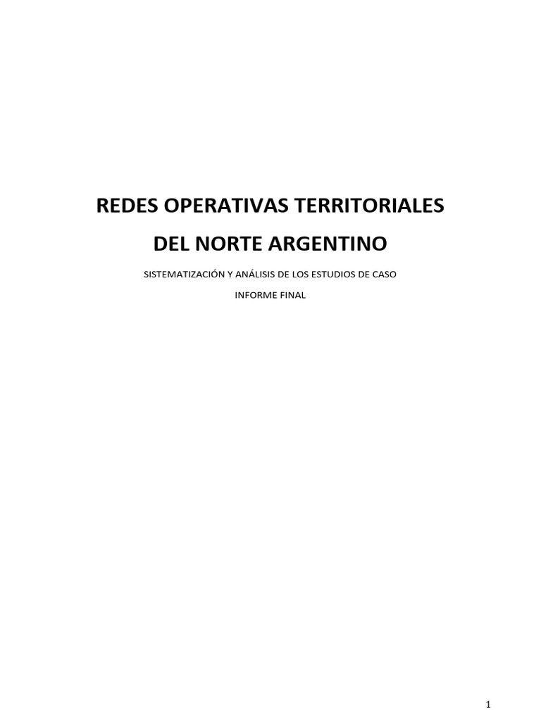1 INFORME FINAL ROTs NEA Y NOA | PDF | Agroecología | Caso de estudio
