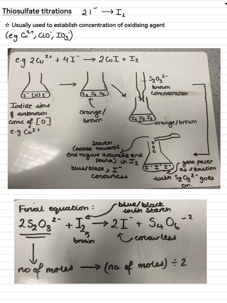Thiosulfate Titrations | PDF