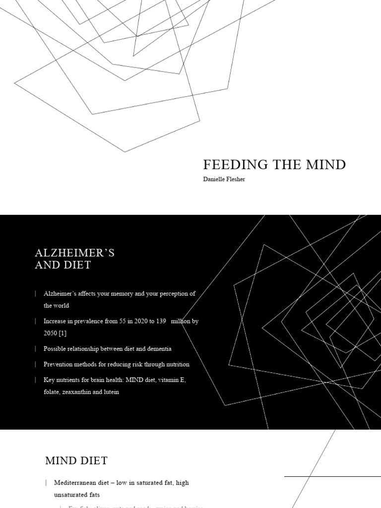 Feeding The Mind - Presentation | PDF | Vitamin E | Alzheimer's Disease