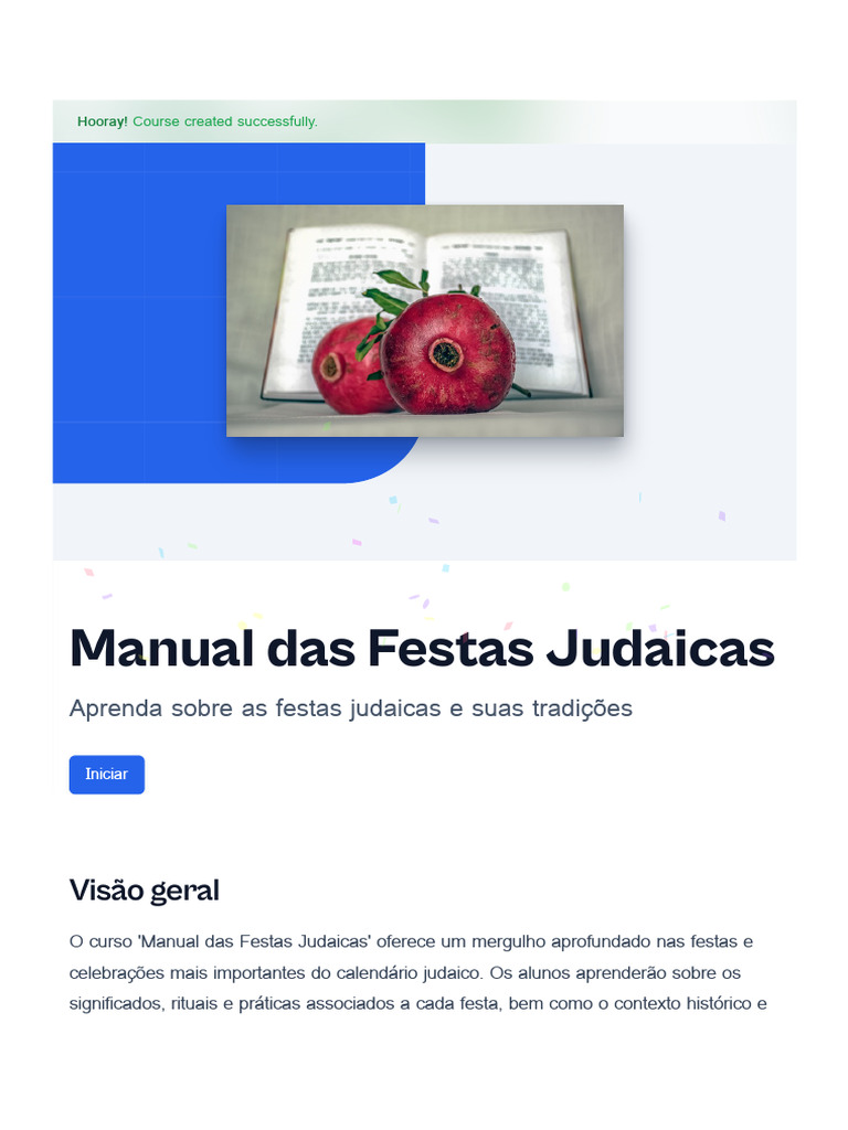 Festas Judaicas: Significados e Tradições | PDF | Yom Kipur | Rosh Hashaná
