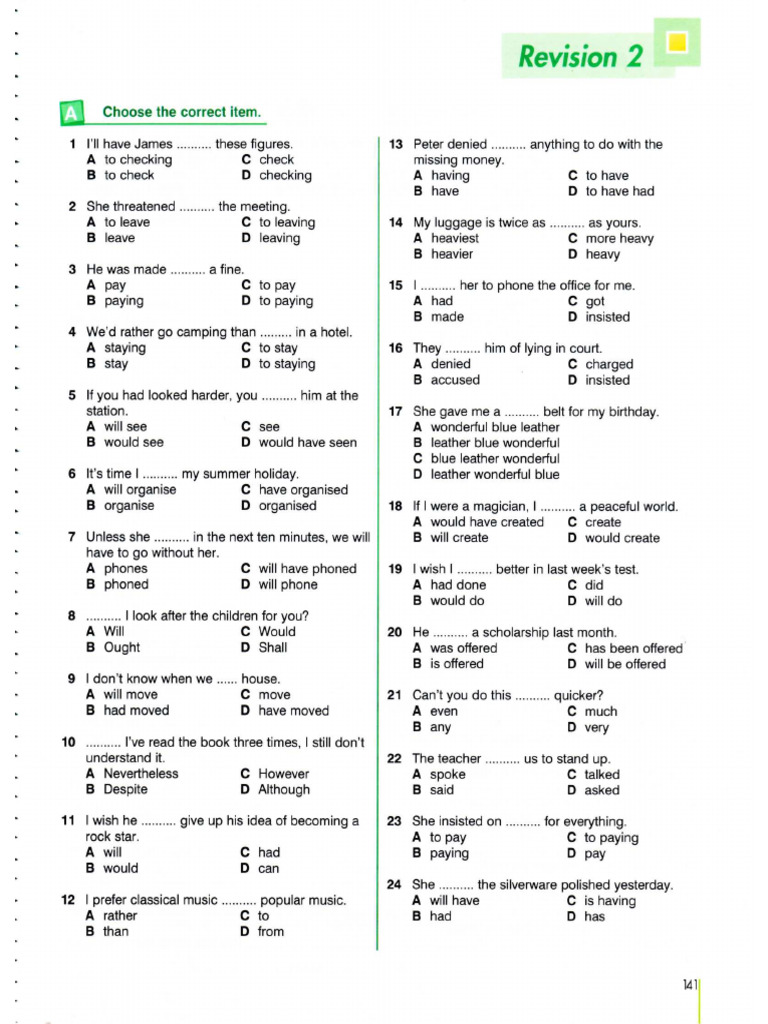 FCE Revision 2 | PDF